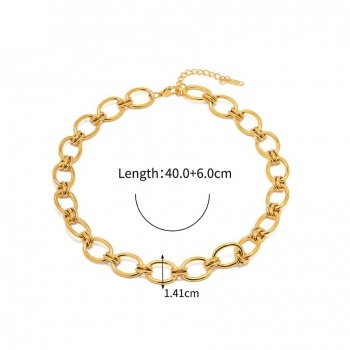 Gouden Statement Chain Ketting - Uwantisell.nl