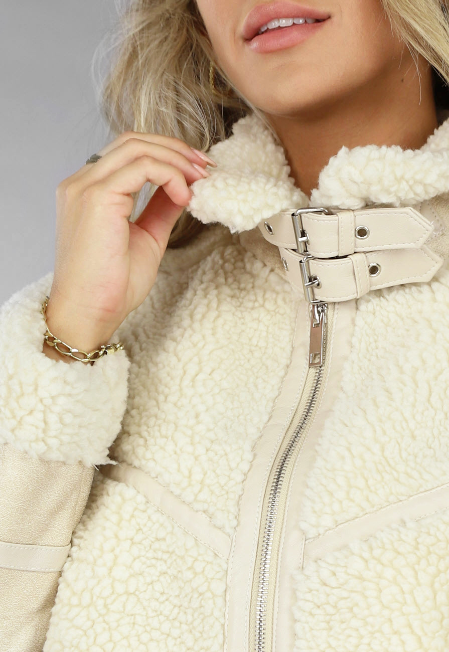 Beige Teddy Lammy Coat - Uwantisell.nl