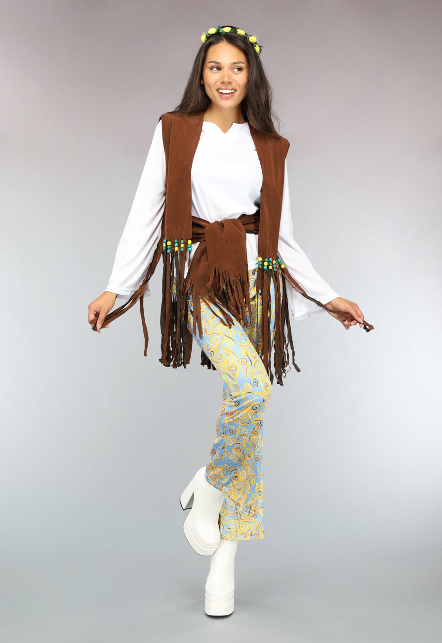 Retro Flower Power Hippie Kostuum - Uwantisell.nl