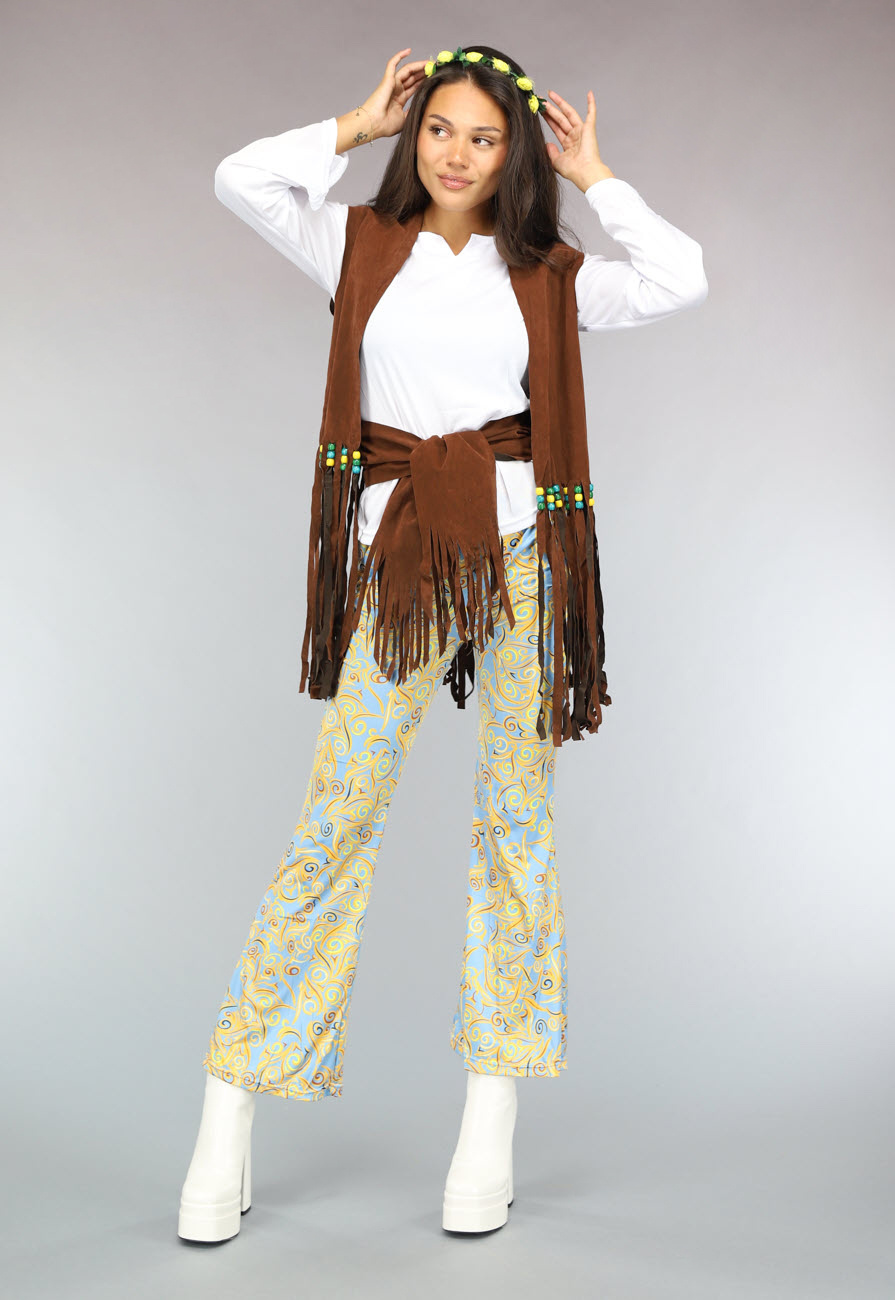 Retro Flower Power Hippie Kostuum - Uwantisell.nl