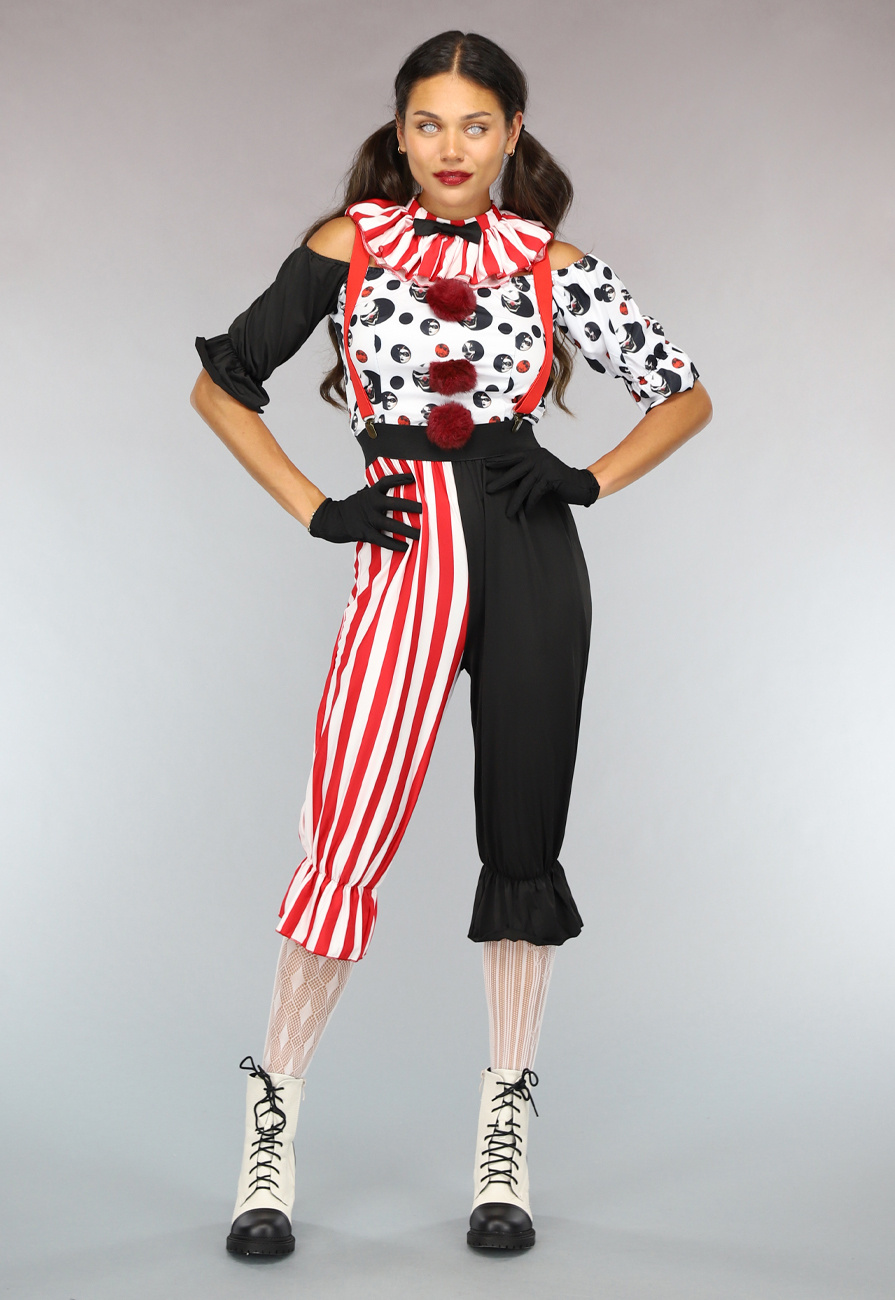 Psycho Clown Kostuum met Accessoires - Uwantisell.nl