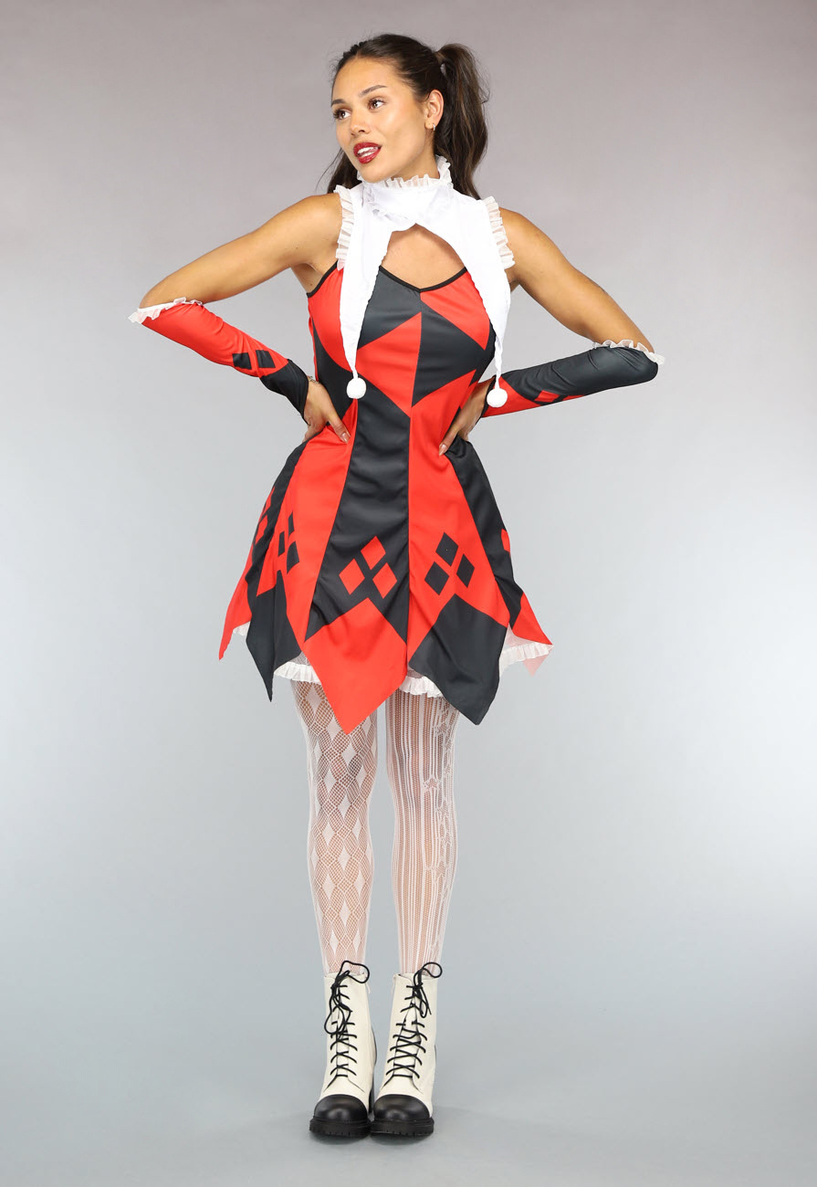 Dames Harlekijn Clown Kostuum - Uwantisell.nl
