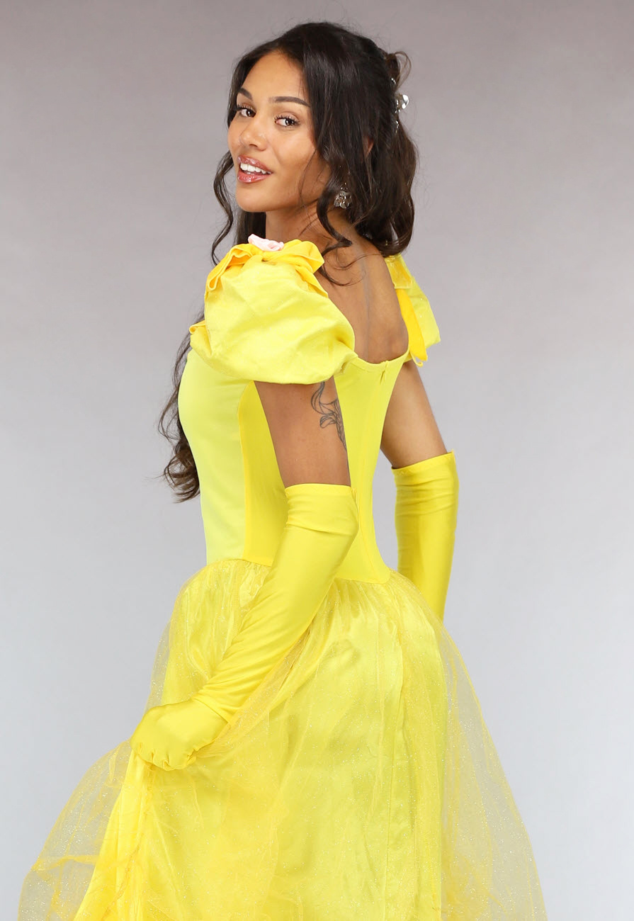 Belle en het Beest Prinsessen Glitter Jurk - Uwantisell.nl