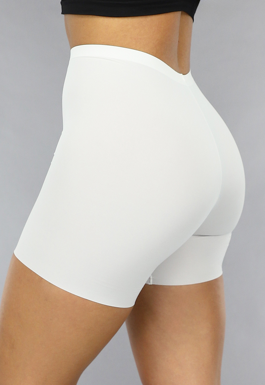 Witte Corrigerende Naadloze Biker Short met Hoge Taille - Uwantisell.nl