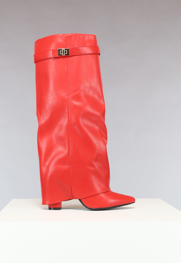 Rode Statement Boot met Omslag - Uwantisell.nl