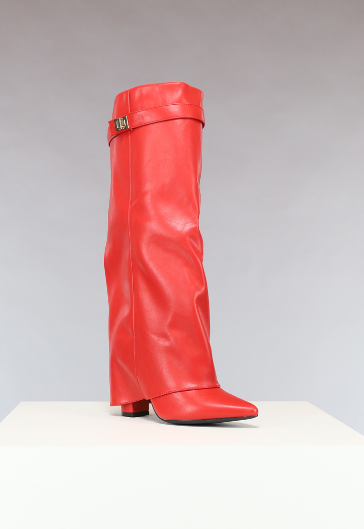 Rode Statement Boot met Omslag - Uwantisell.nl