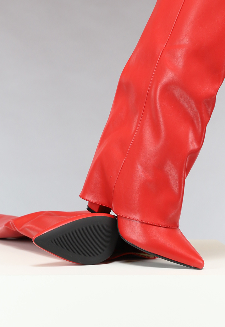 Rode Statement Boot met Omslag - Uwantisell.nl