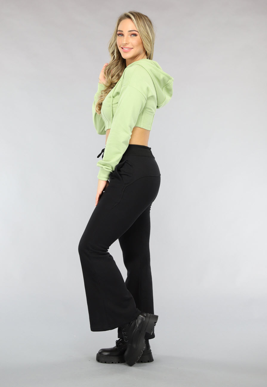 Zwarte Jogger met Flair Model - Uwantisell.nl