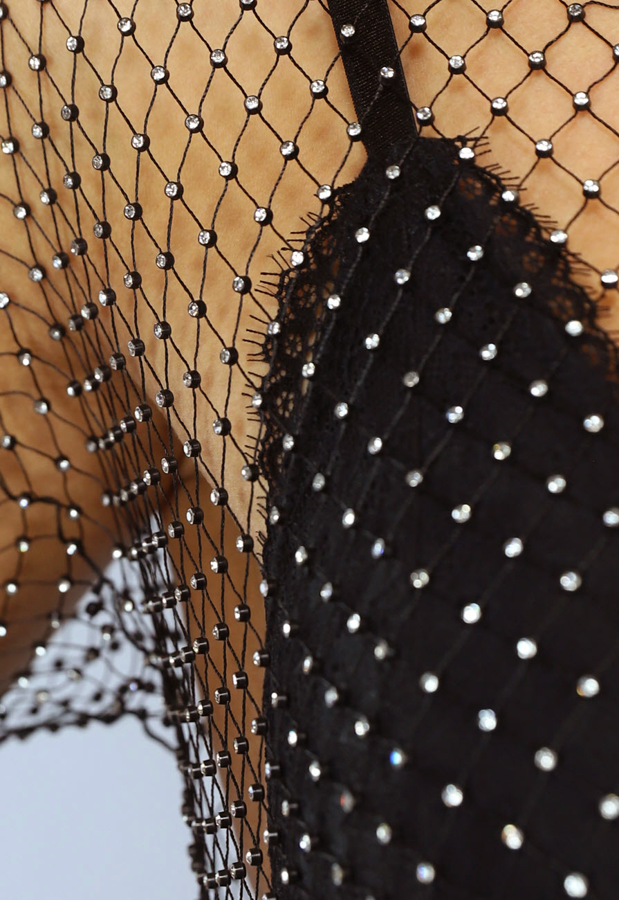 Strass Glitter Top met Wijduitlopende Mouwen - Uwantisell.nl