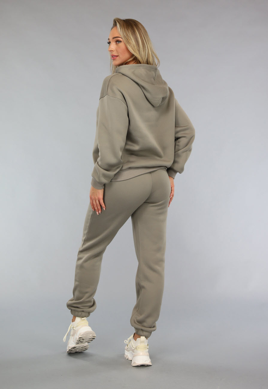 Fleece Joggingpak in Taupe - Uwantisell.nl