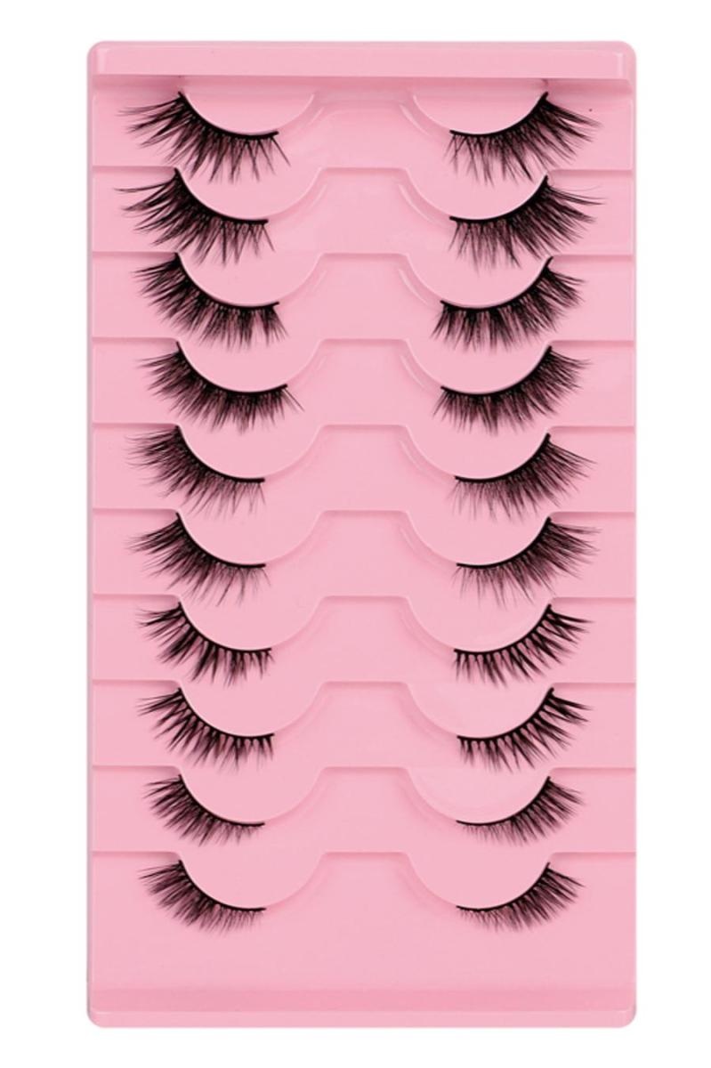 10-Delige Cat Eye Wimper Set met Diverse Lengtes - Uwantisell.nl