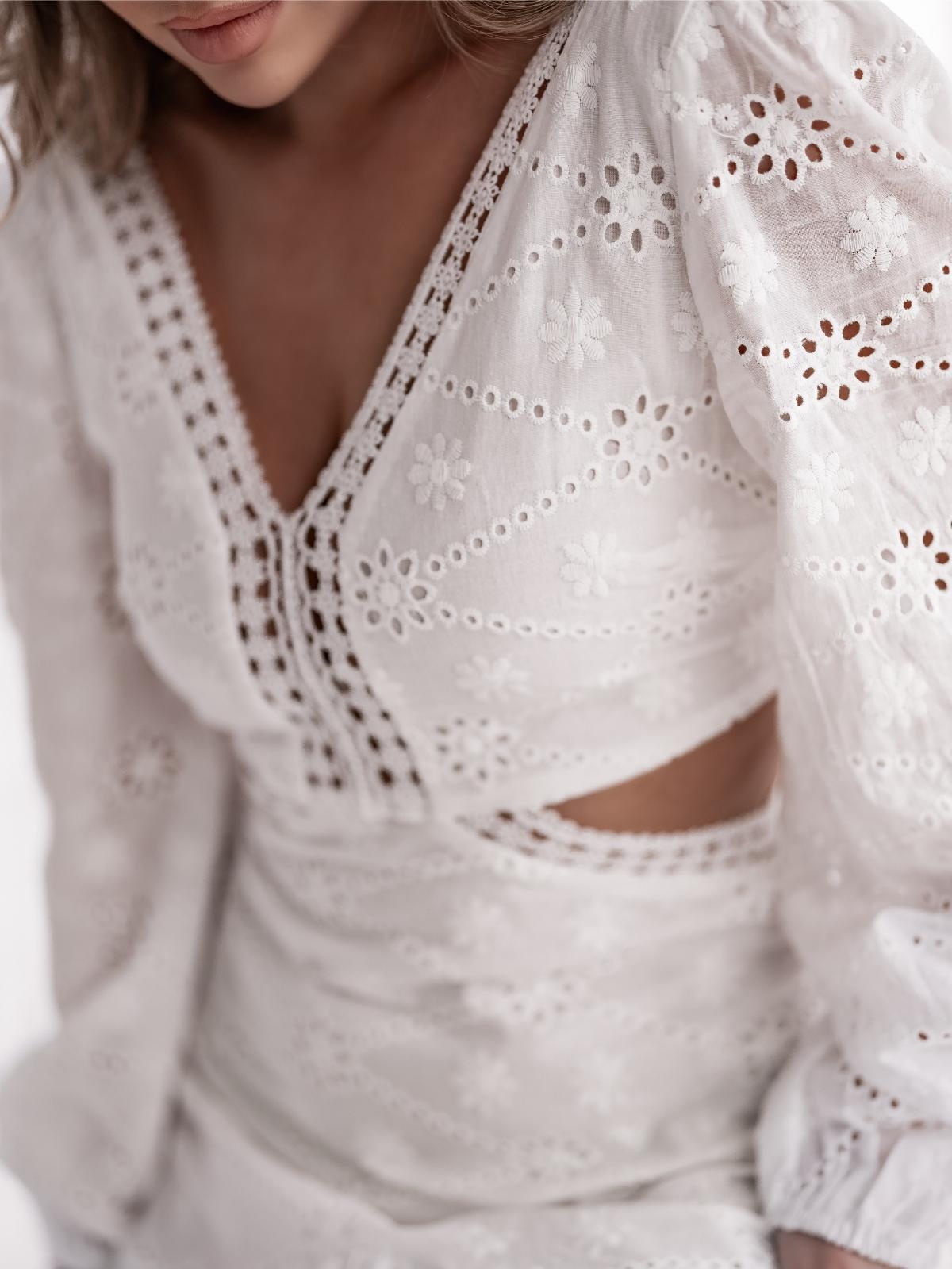 Witte Ibiza Dress Broderie - Uwantisell.nl