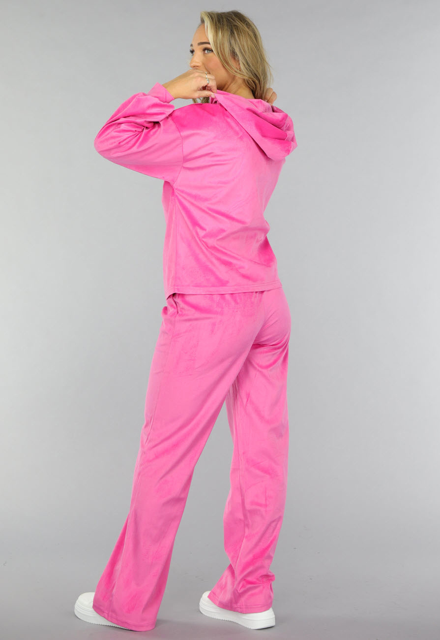 Roze Velvet Wide Leg Huispak - Uwantisell.nl