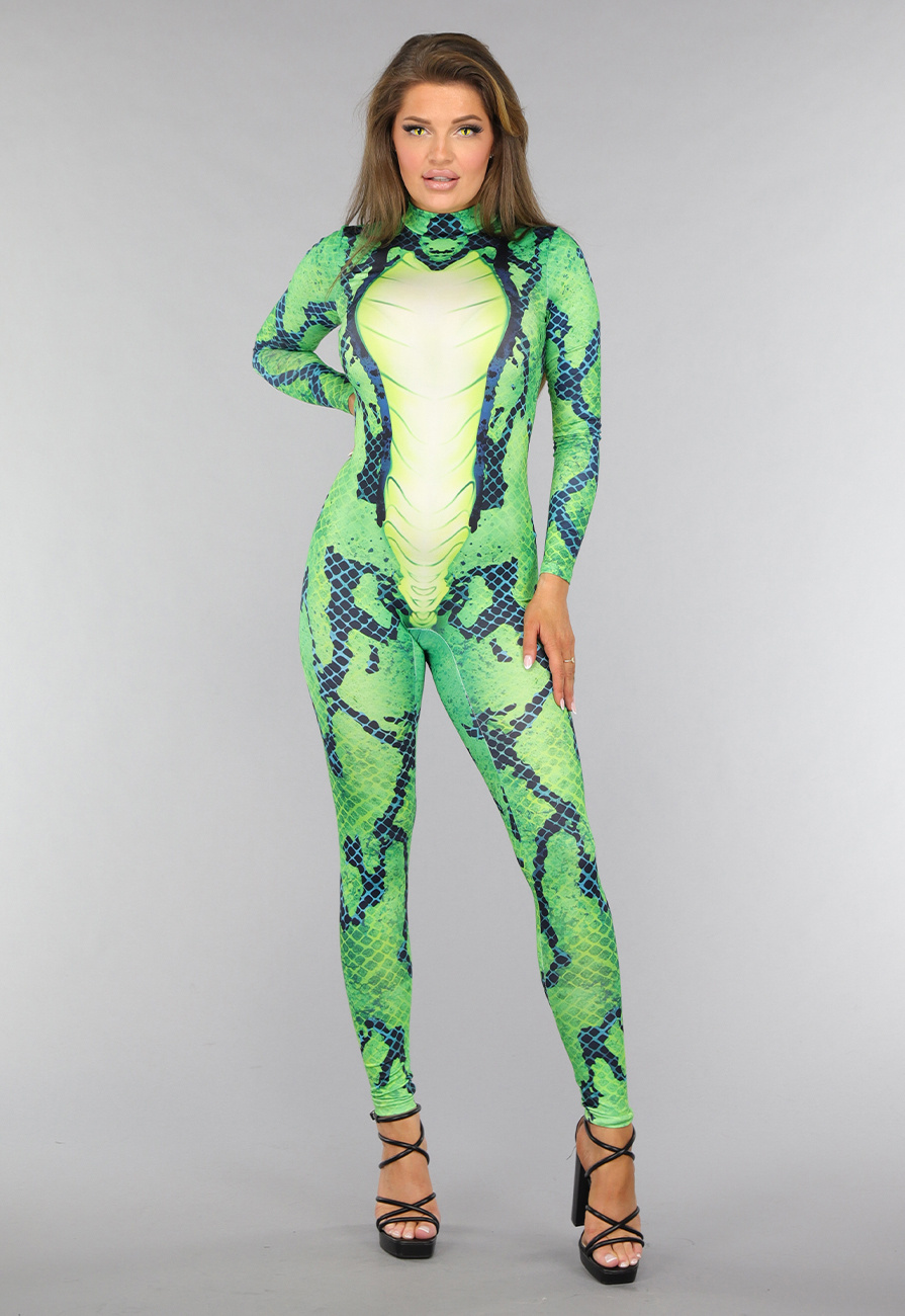 Groene Slangen Jumpsuit - Uwantisell.nl