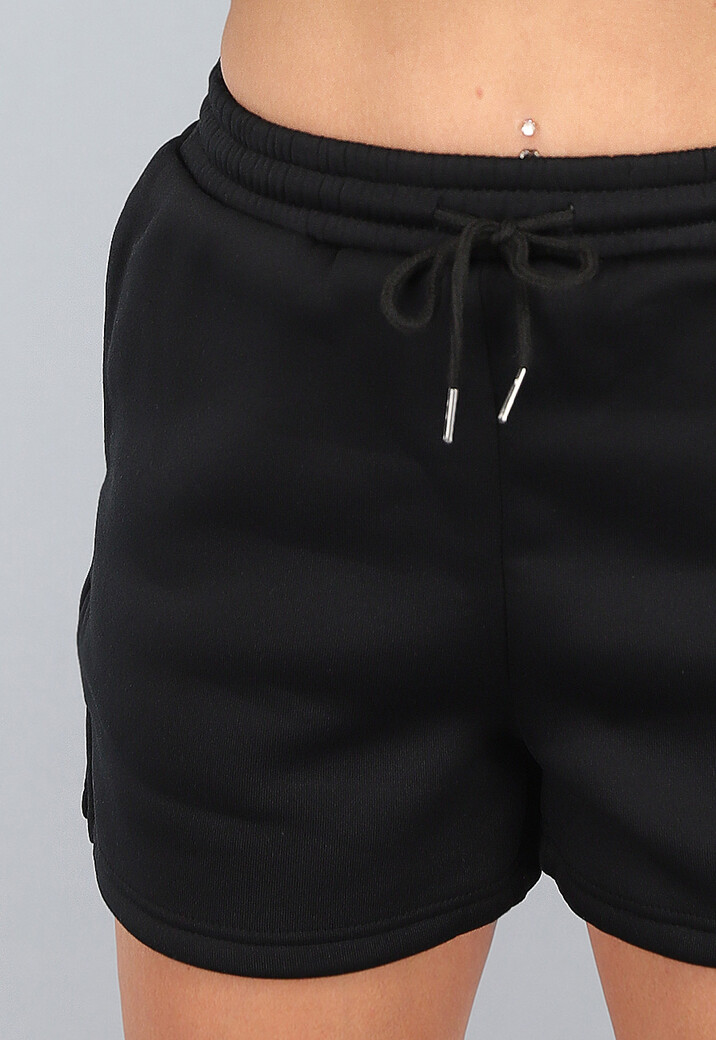 Zwarte Fleece Short Set - Uwantisell.nl