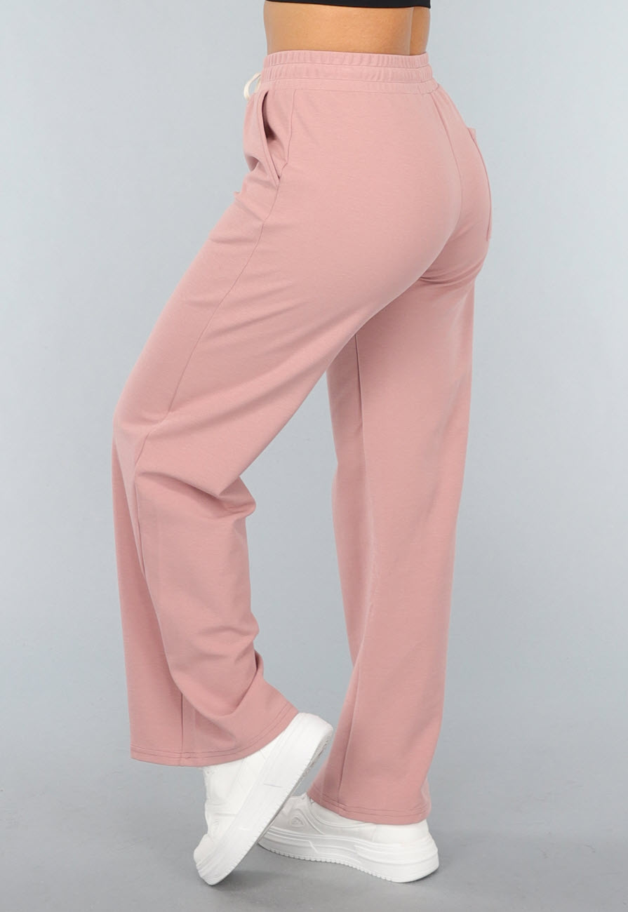 Oudroze Wide Leg Lounge Broek - Uwantisell.nl
