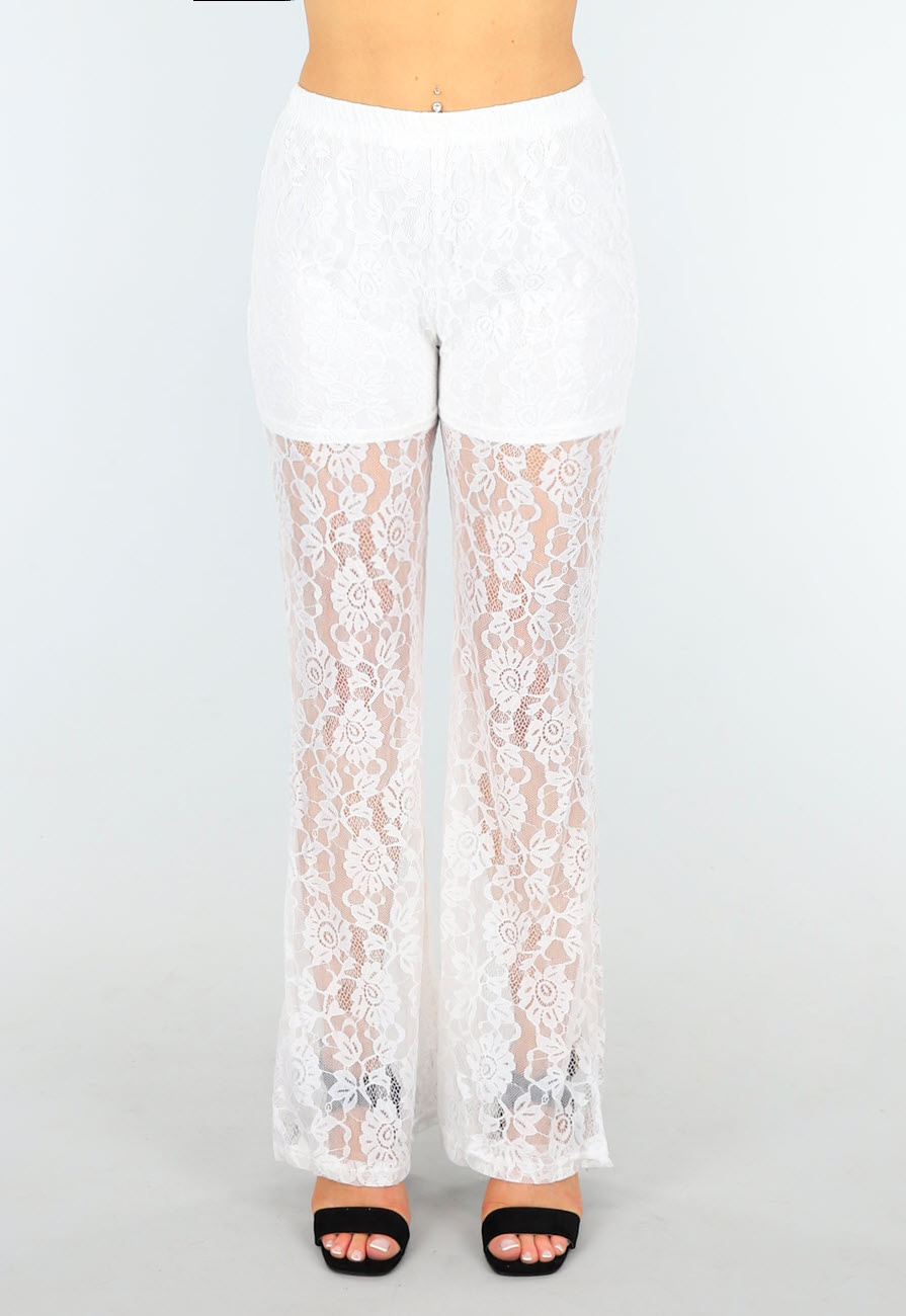 Witte Kanten Broek met Ingewerkt Broekje - Uwantisell.nl