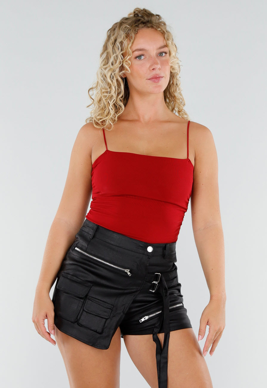 Rode Top met Pads en Stretch - Uwantisell.nl
