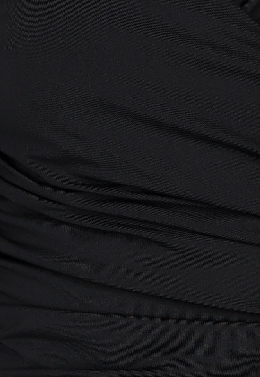Zwarte V-Hals Stretch Top - Uwantisell.nl