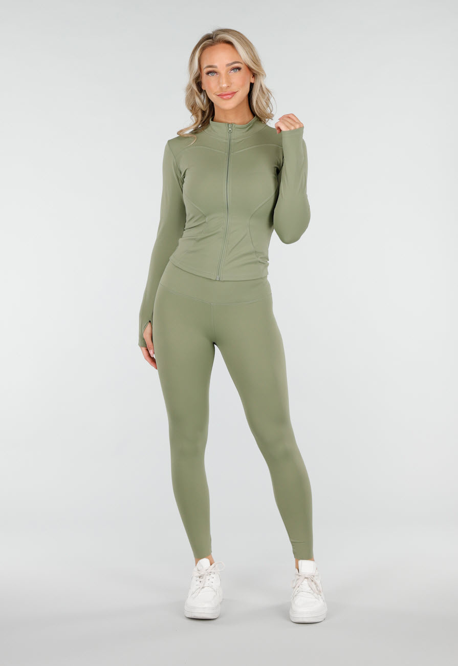 Groene Sportset Met Getailleerd Jack - Uwantisell.nl