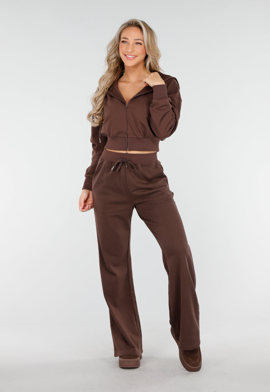 Huispak Bruin met Hoodie en Broek - Uwantisell.nl