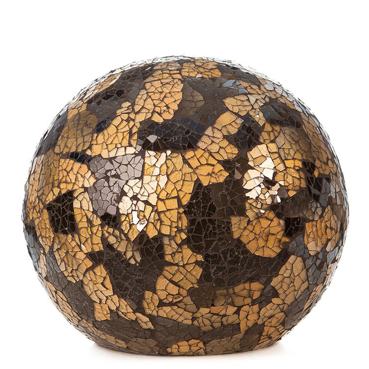 Tafellamp Bol Glass Black & Gold 30 cm E14 - Lampentoppers.nl ...