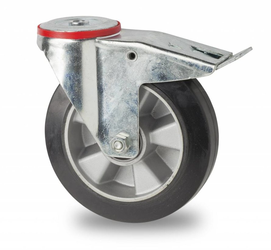 roulette pivotante avec blocage, Ø 160mm, élastique, 300KG ...
