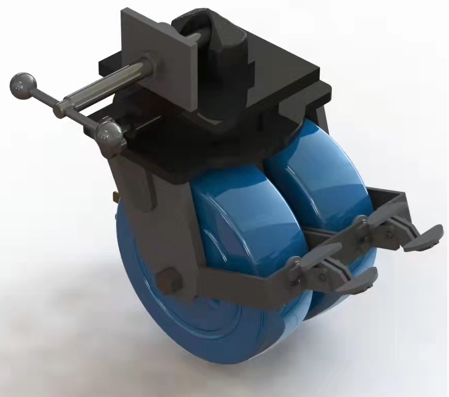 Set of 4 container tow castor wheels for total load 36.000kg ...