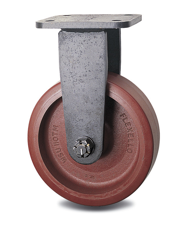 Fixed-wheel castor, Ø 250 mm, vulcanised polyurethane tyre, 2270KG ...