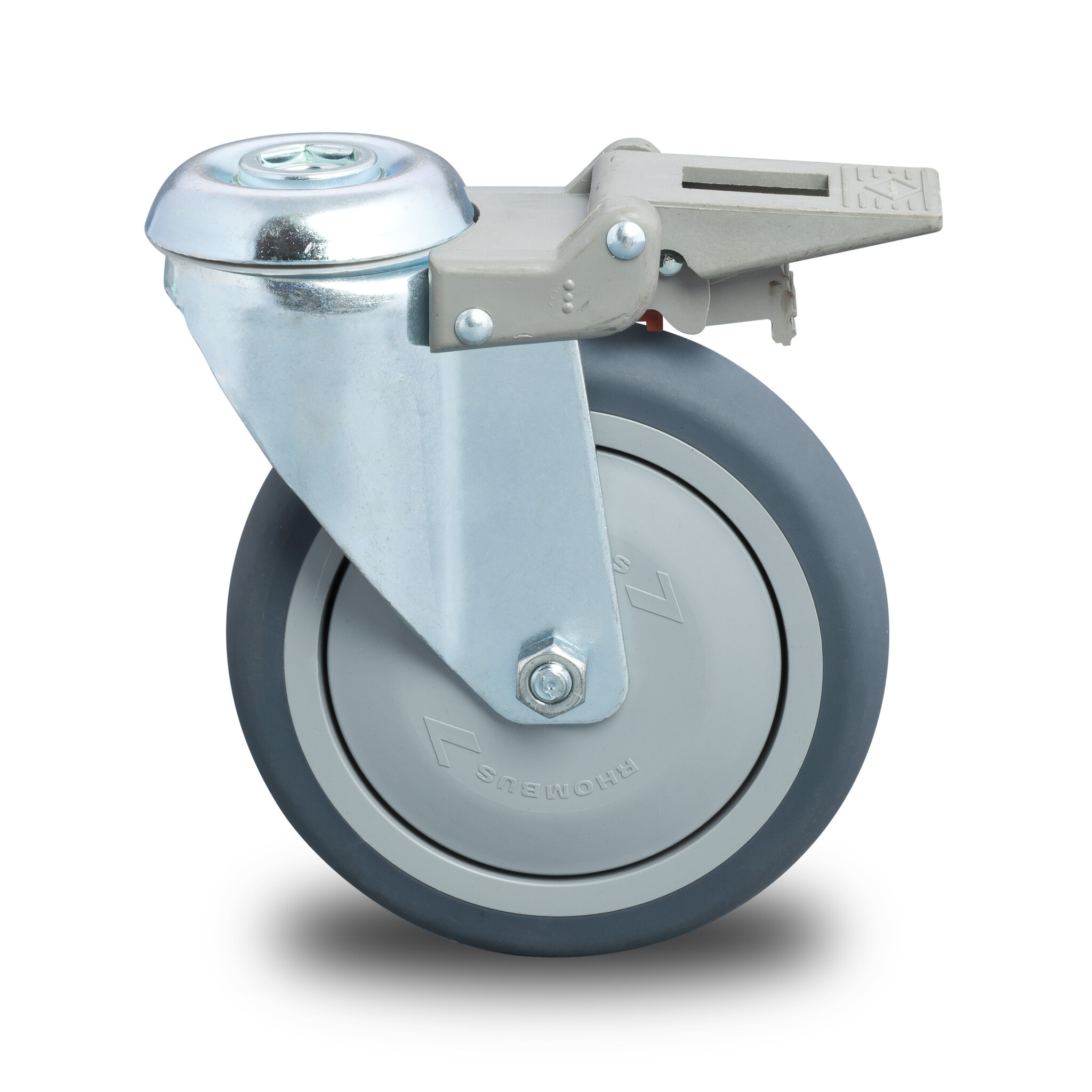 ruota girevole con freno, Ø 80 mm, pneumatico in gomma termoplastica ...