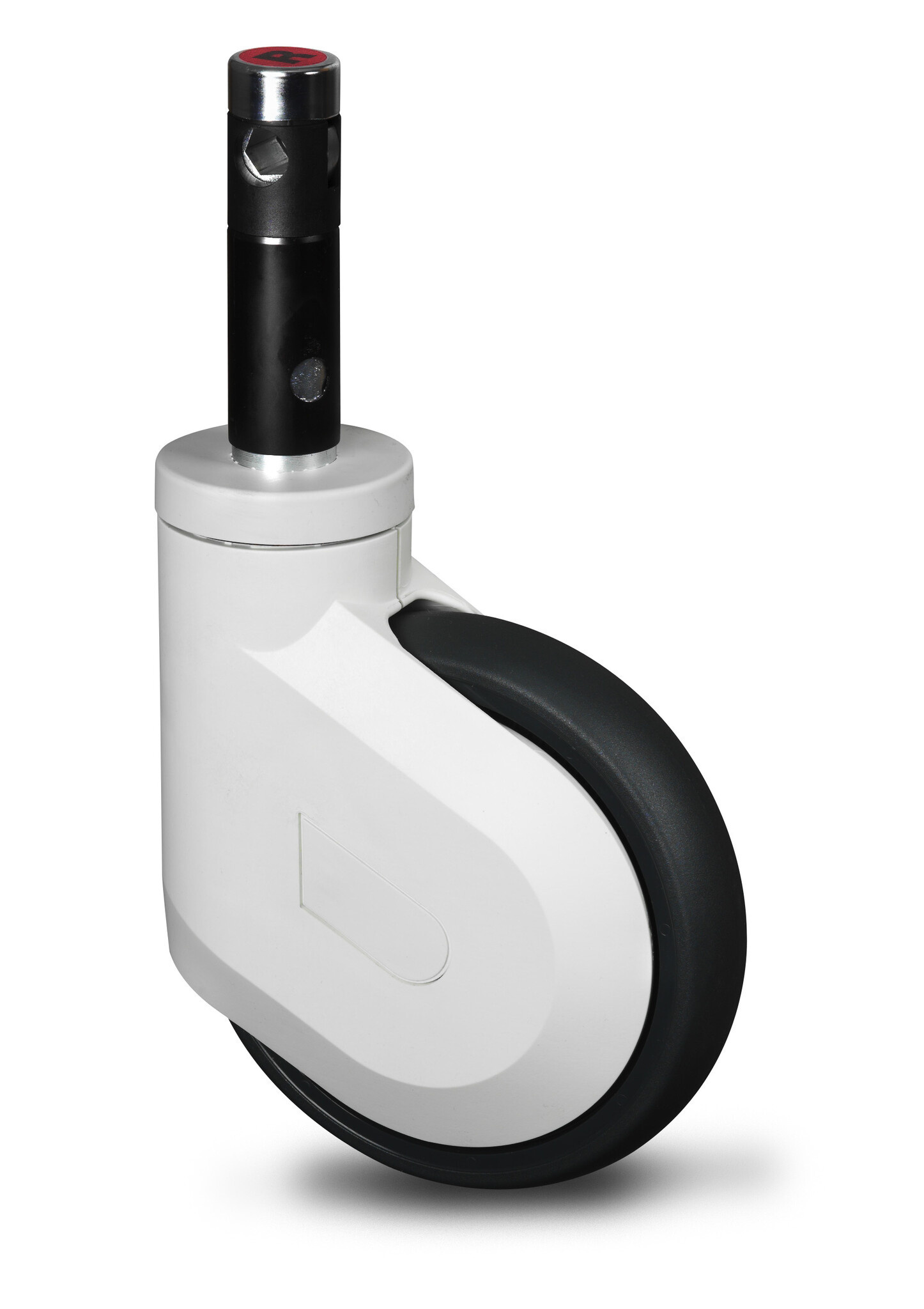 Hospital bed wheel thermoplastic rubber tyre, central precision ball ...