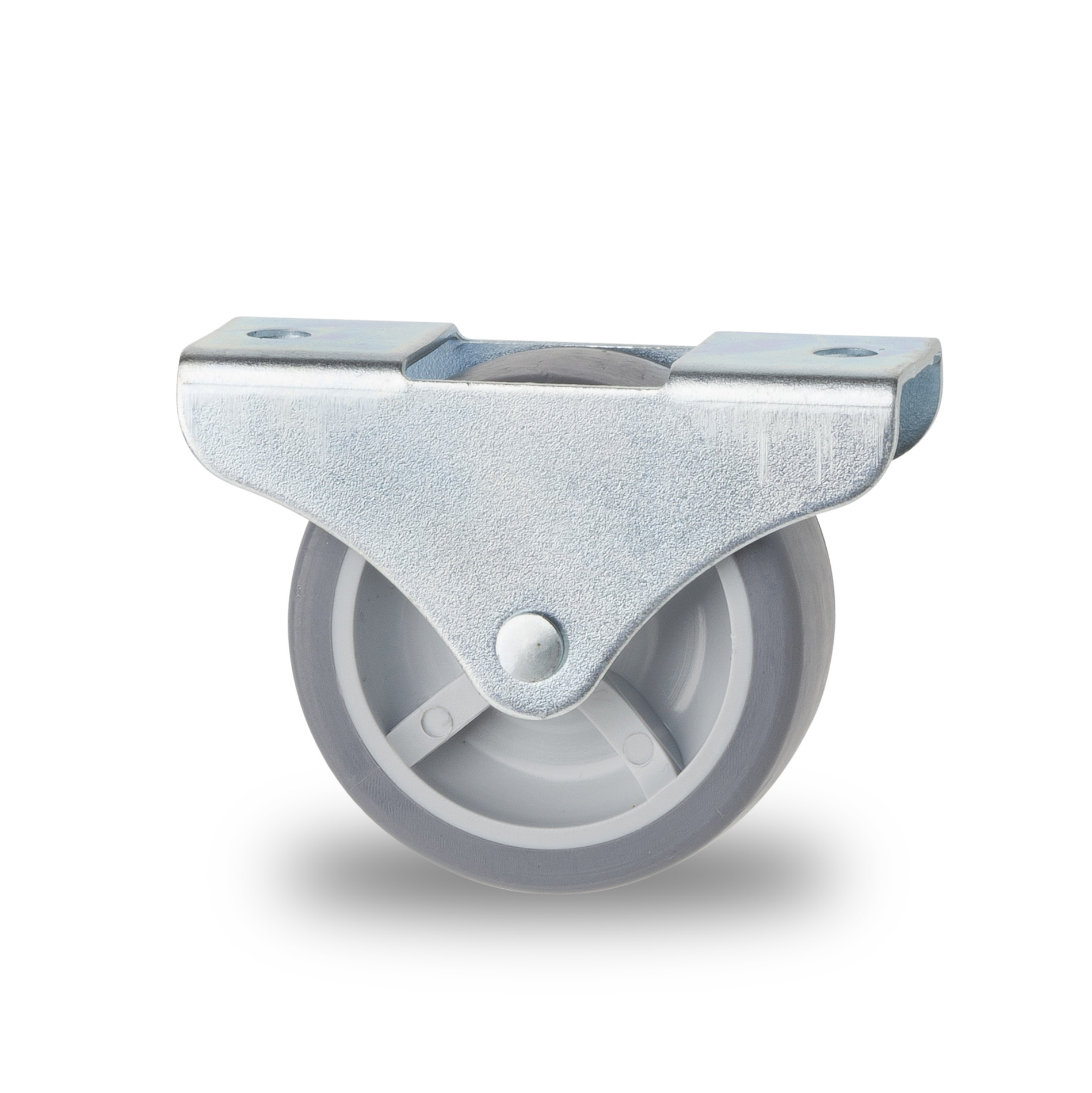 heavy duty fixed castor from welded steel housing, top plate fitting ...