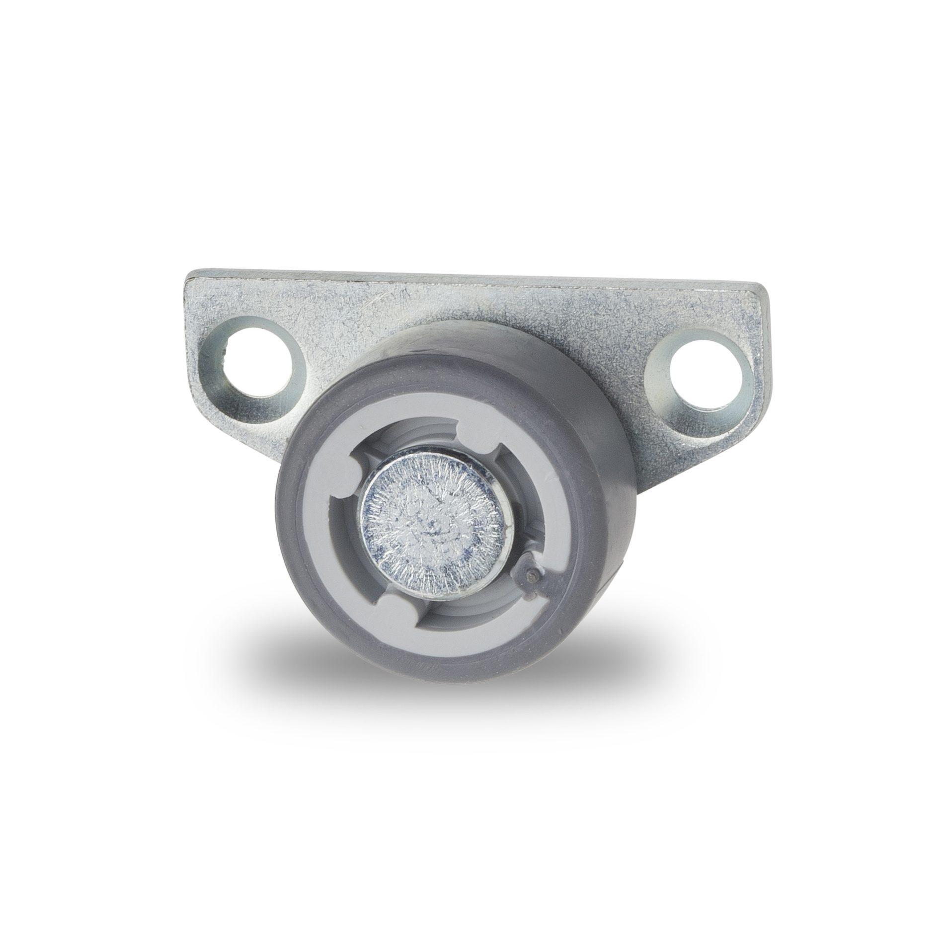 Fixed castor, Ø 30mm, thermoplastic rubber grey non-marking wheel, 35KG ...