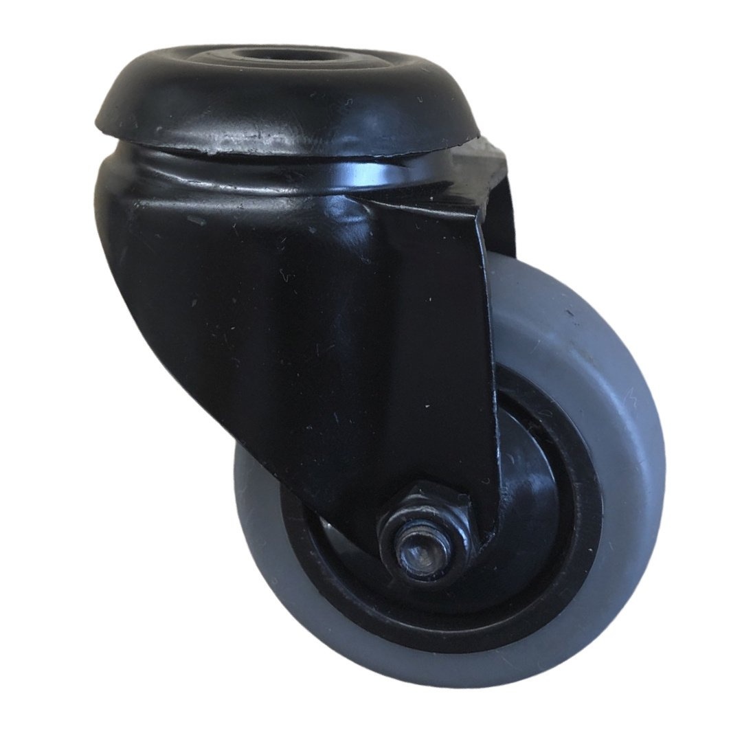 heavy duty fixed castor from welded steel housing, top plate fitting ...