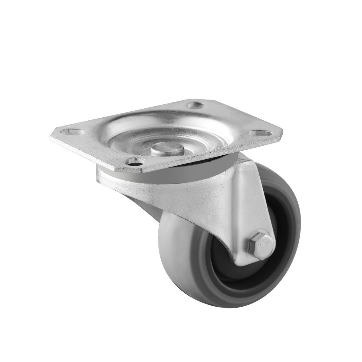 ruota girevole, Ø 80, gomma termoplastica grigia antitraccia, 100KG ...