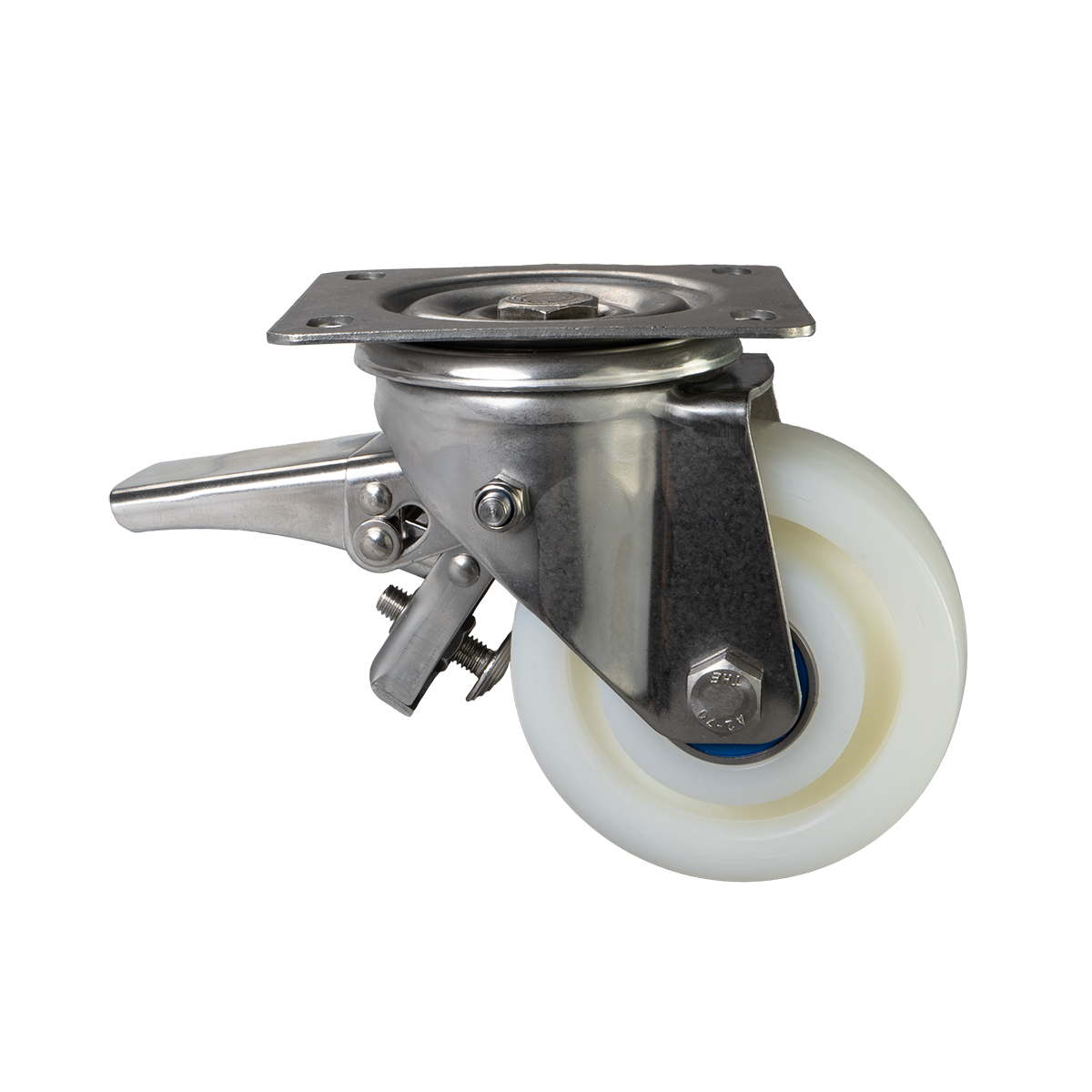 swivel castor with brake, Ø 125mm, fully nylon (PA6) wheel, 700KG ...