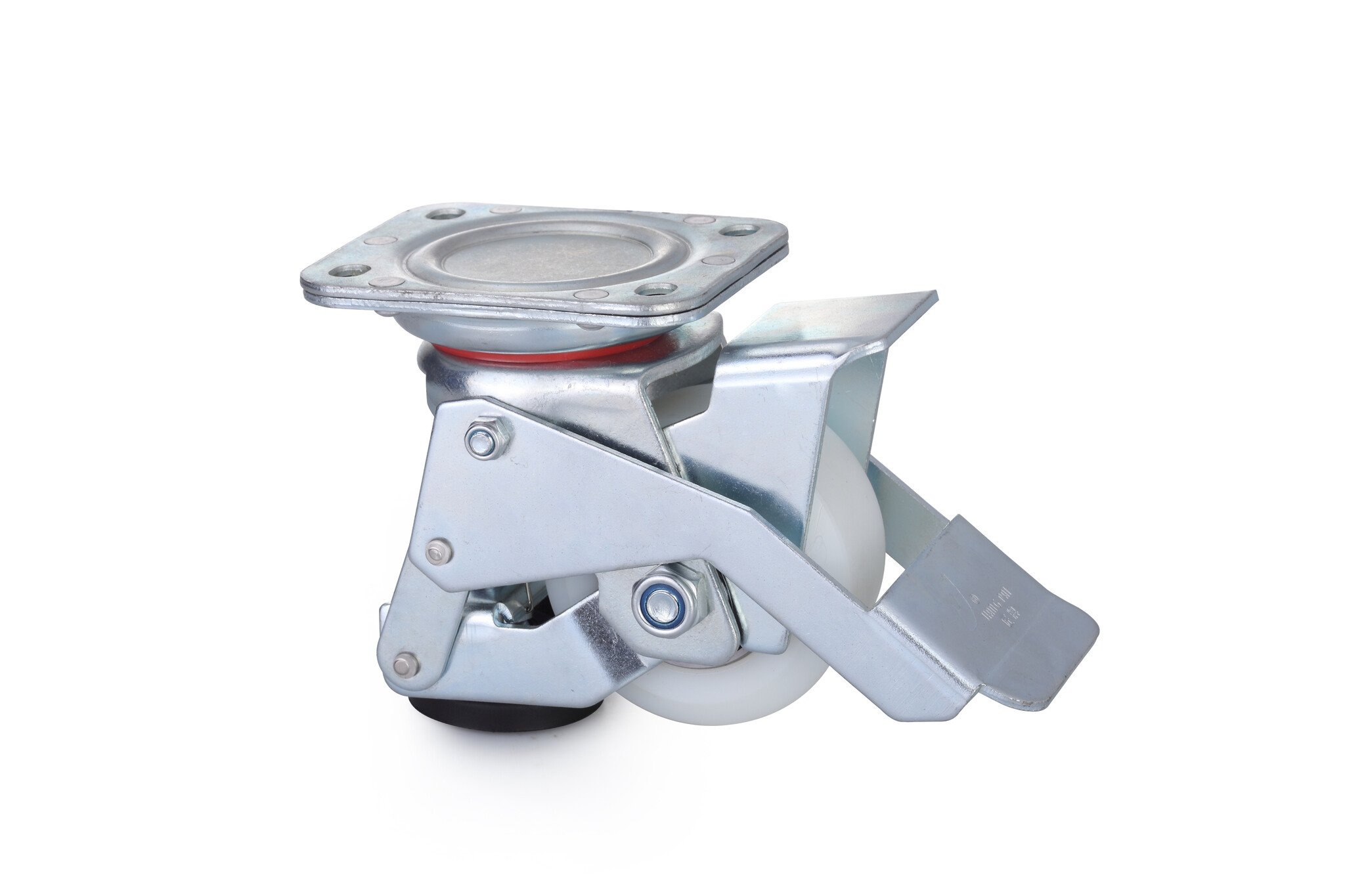 Lifting swivel castor with adjustable foot - Industrialwheels.com