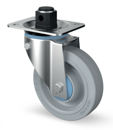 Stainless steel swivel castor with central braking system ...