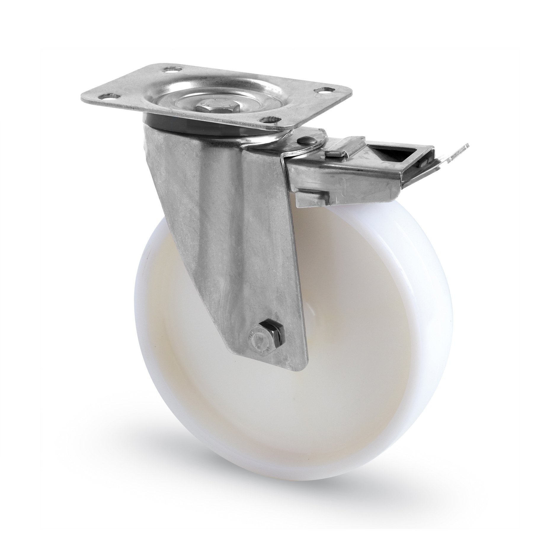 roulette pivotante avec frein, Ø 100 mm, roue en polyamide (PA6), 150KG ...