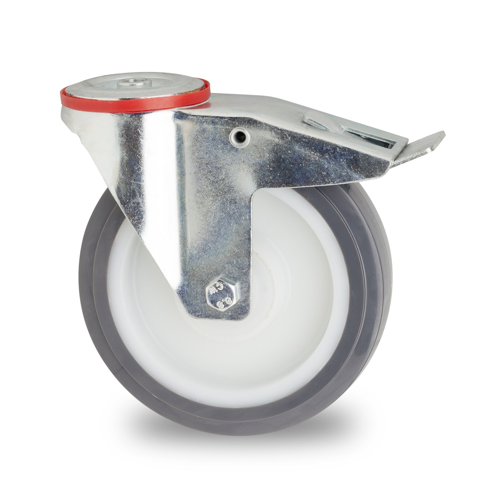 roulette pivotante avec frein, Ø 125 mm, polyuréthane moulé, 250KG ...