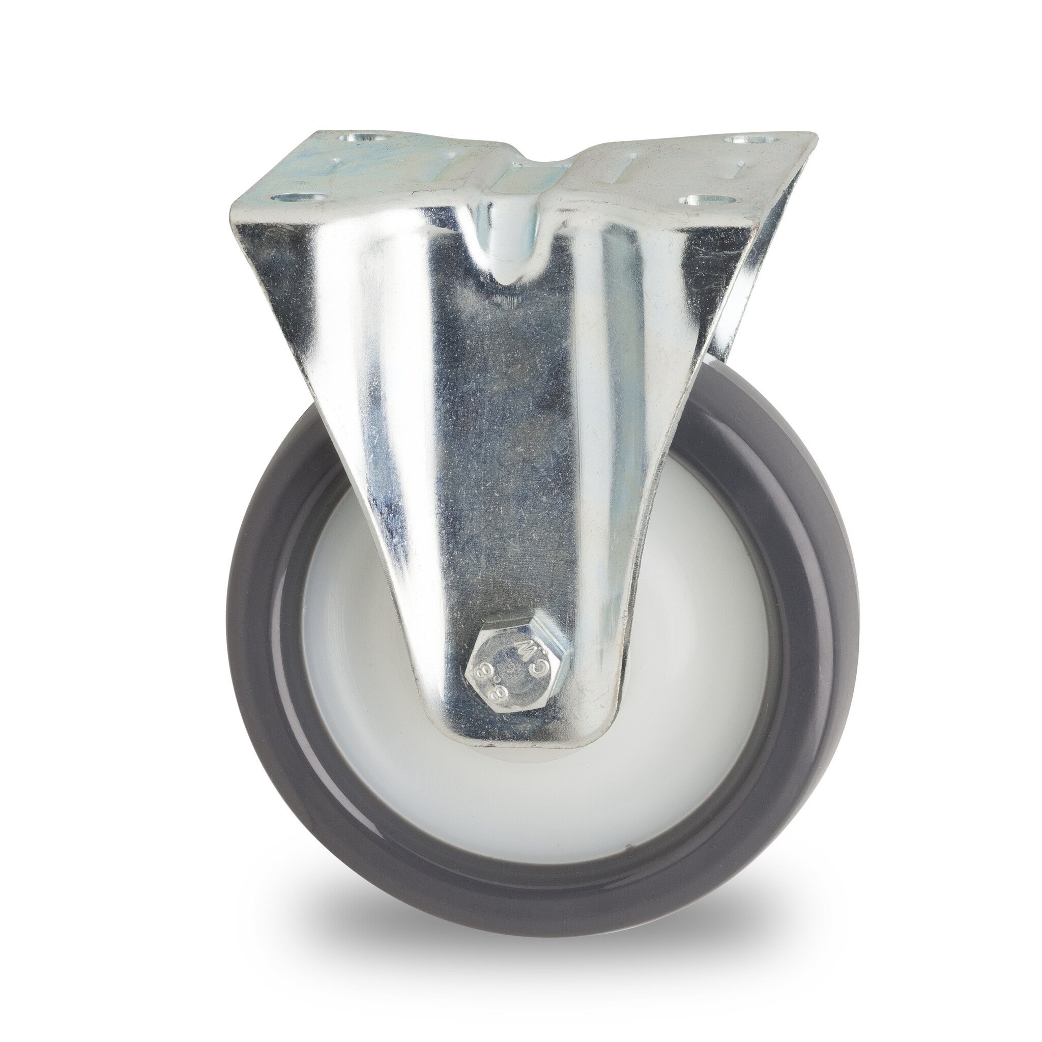 rodízio de roda fixa, Ø 100 mm, poliuretano moldado por injeção, 200KG ...