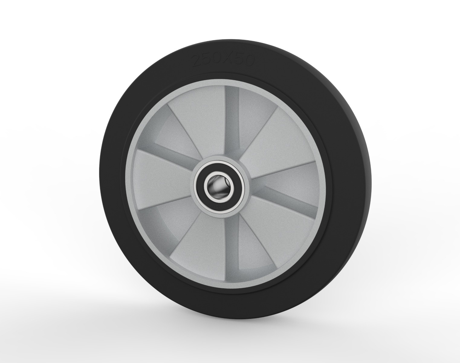 industrial wheel Ø 250 x 50mm elastic-tyre Load capacity 500kg ...