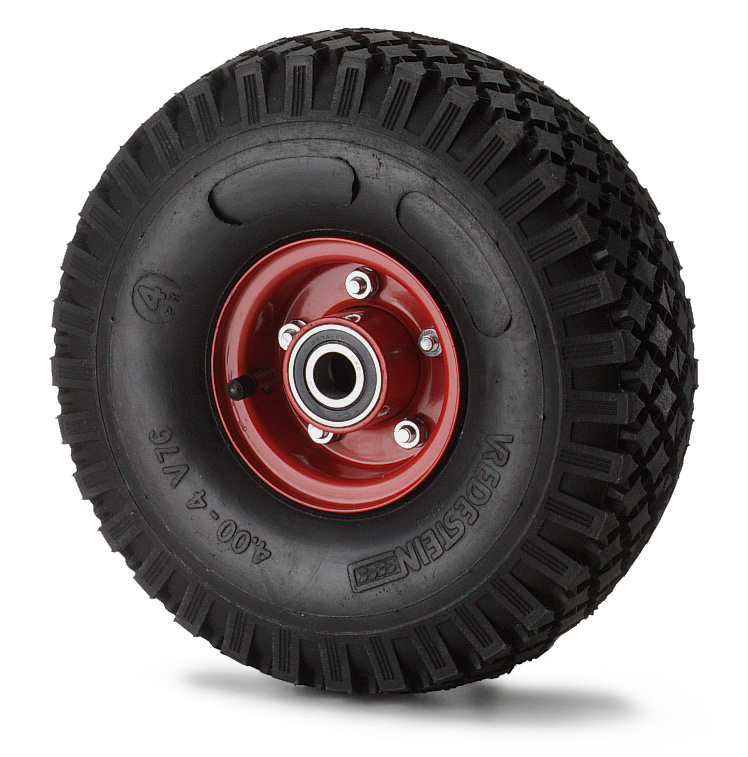 roda Ø 260 x 85mm, pneumática com piso em bloco, 210KG ...