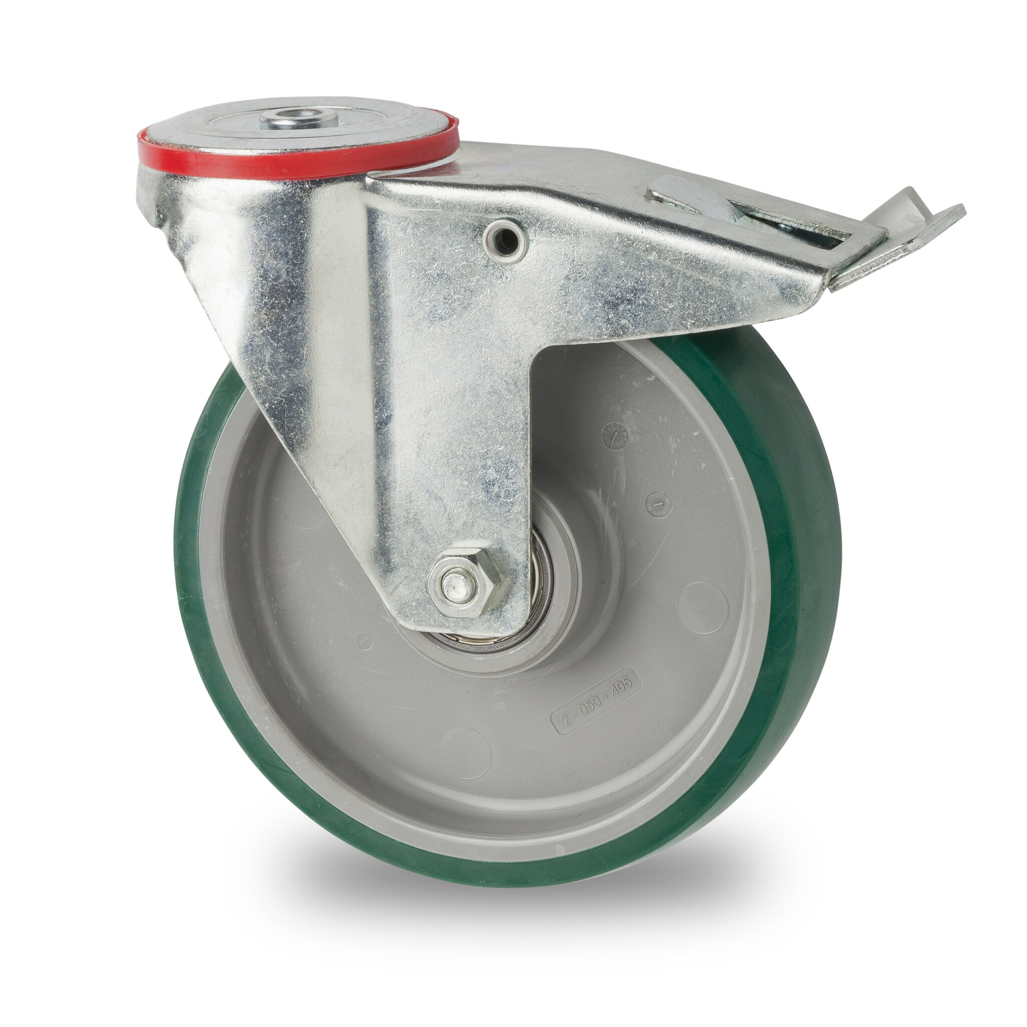swivel castor with brake Ø 125 x 37mm polyurethane Load capacity 200kg ...