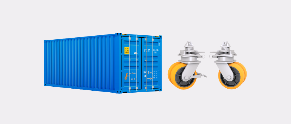 Rodas de rodízio para cargas pesadas - Shipping Container Castors with ...