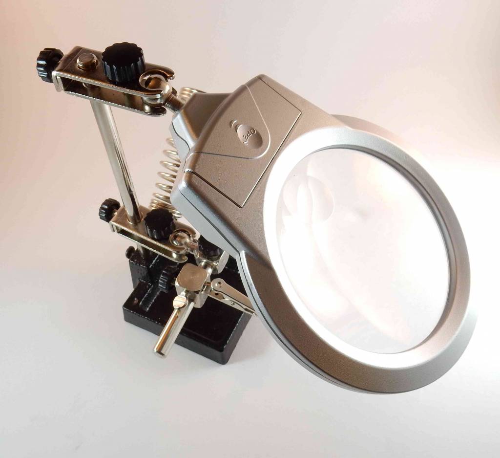 Third hand base with magnifier 90mm LED - Mark's Miniatures