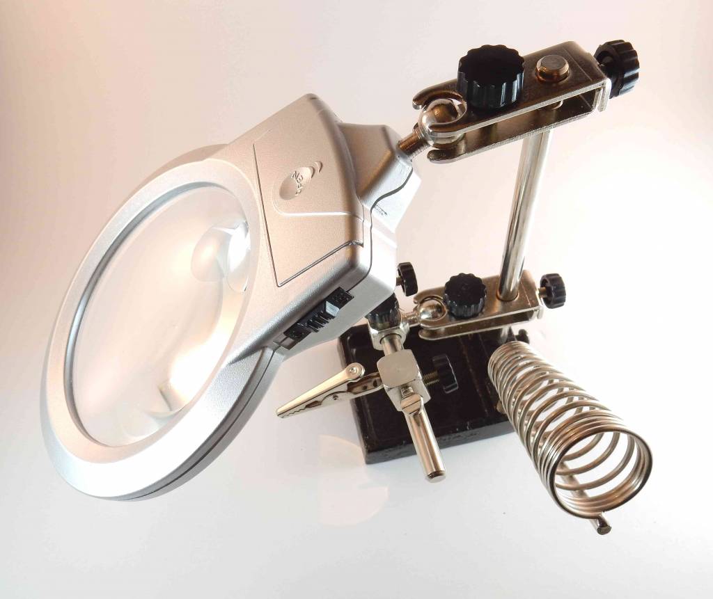 Third hand base with magnifier 90mm LED - Mark's Miniatures