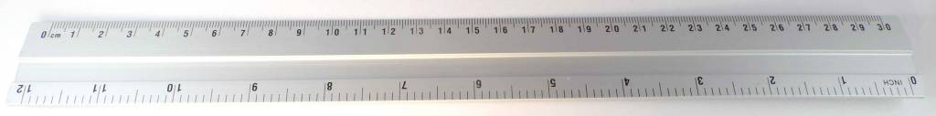 liniaal 30cm aluminium - Mark's Miniatures