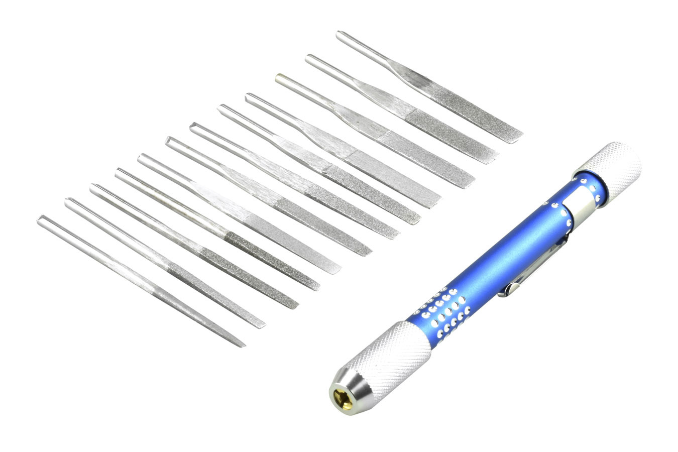 Diamond tapered file set #120, #180, #300, #400 with Handle - Mark's ...