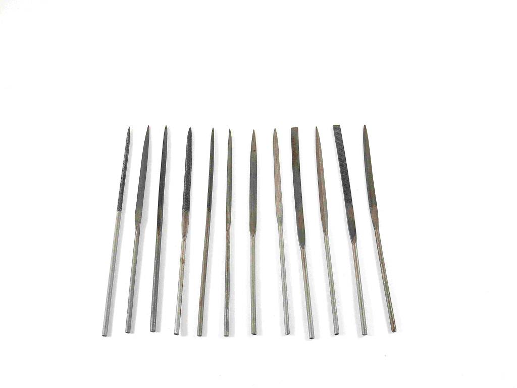 Needle files set 100mm mini - 12 pcs. - Mark's Miniatures